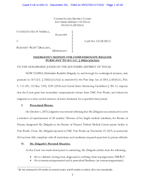 Fillable Online Motion for compassionate release.docx Fax Email Print ...