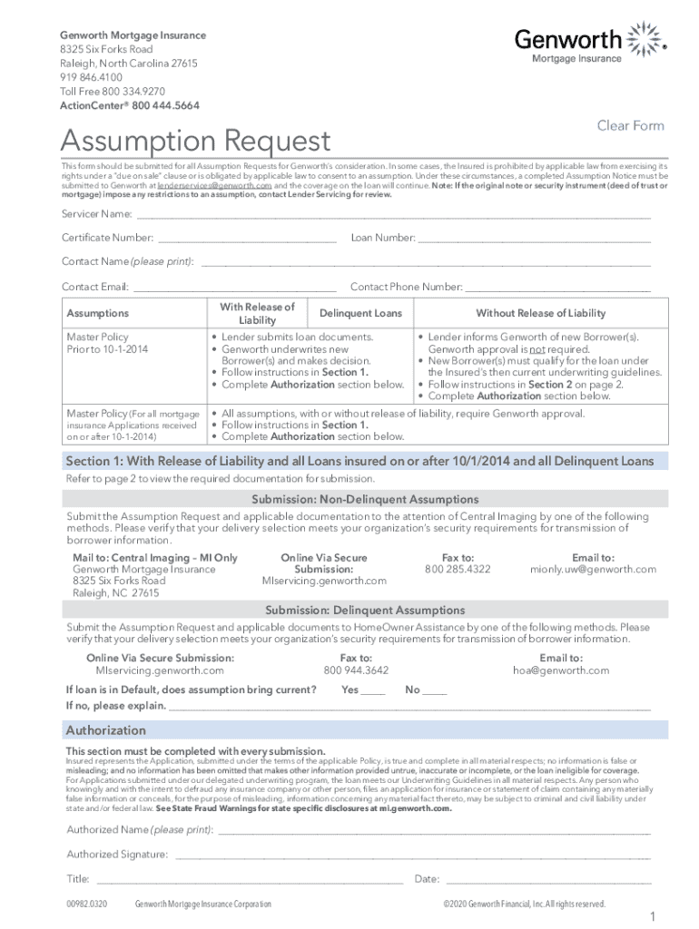 Fillable Online Assumption Notice. Assumption Notice Fax Email Print ...