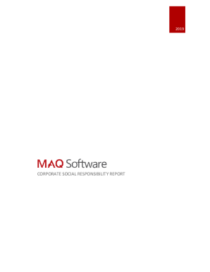 Fillable Online CSR Report - MAQ Software. Corporate social ...