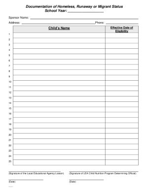 Fillable Online Homeless Liaison Form Fax Email Print - pdfFiller