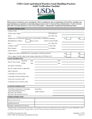 Fillable Online Changes to the USDA GAP&GHP Checklist Fax Email Print ...