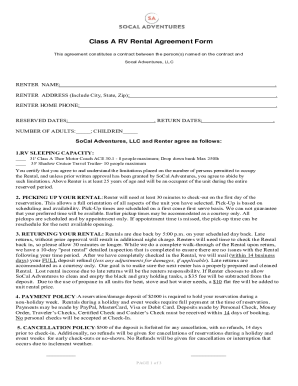 Fillable Online A RV RV Fax Email Print - pdfFiller