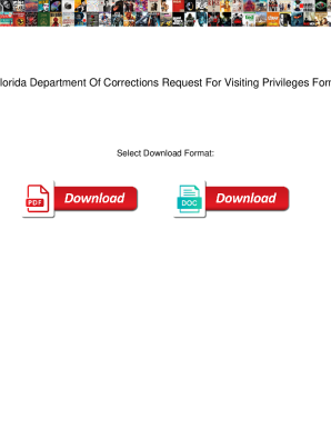 Fillable Online Florida Department Of Corrections Request For Visiting ...