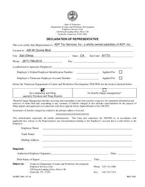 Fillable Online Fillable Online DECLARATION OF REPRESENTATIVE ... Fax ...