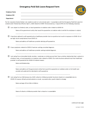 Fillable Online Get the Emergency Family Medical Leave Request Form ...