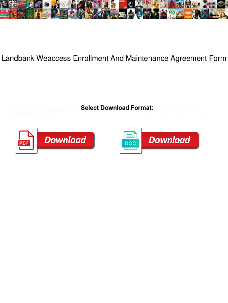 Weaccess Enrollment And Maintenance Agreement Form - Fill and Sign ...