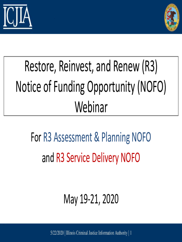 Fillable Online Restore, Reinvest, and Renew (R3) Notice of Funding ...