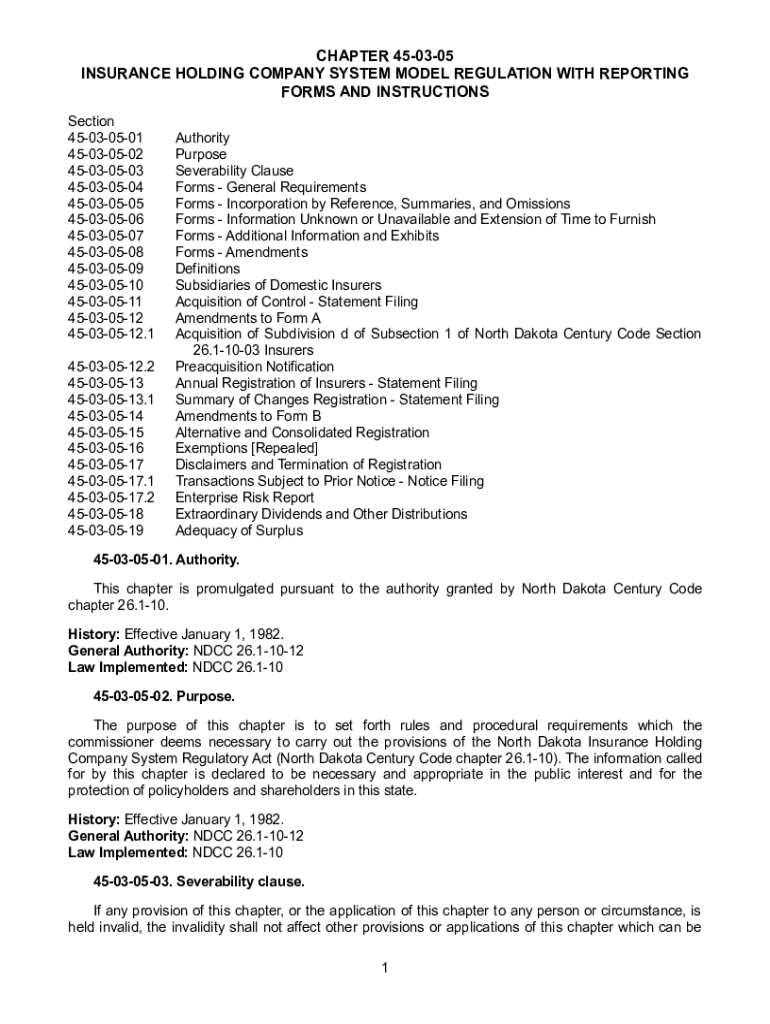 Fillable Online North Dakota Administrative Code - Title 45 Article 3 ...