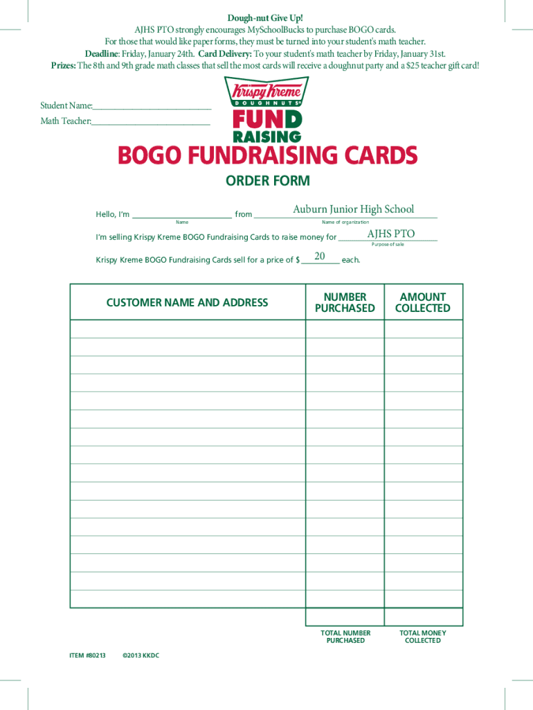 Fillable Online BOGO Card Order Form2013cropmarks Fax Email Print ...