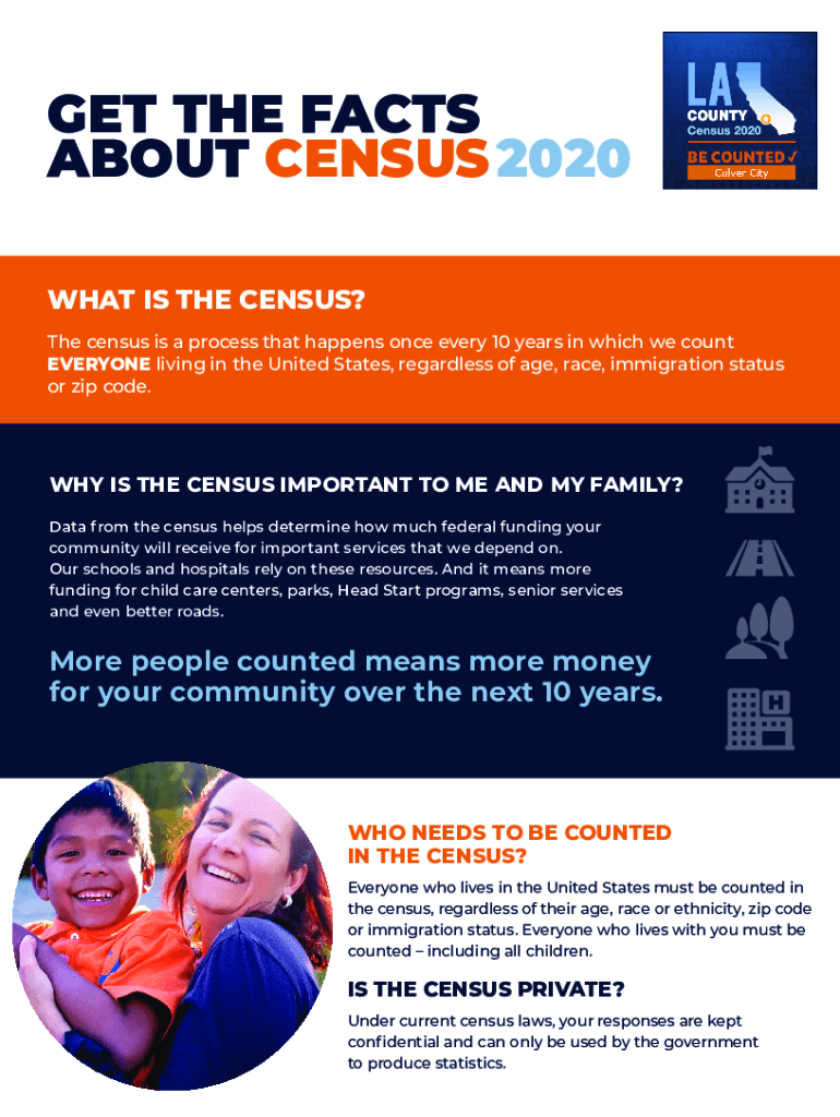 Fillable Online get the facts about census 2020 - City of Culver City ...