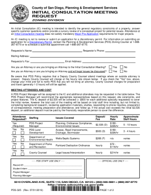 Fillable Online Initial Consultation Meeting Request Form Fax Email ...