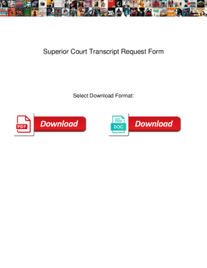 Fillable Online Superior Court Transcript Request Form. Superior Court ...