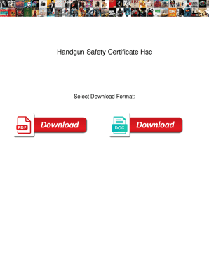 Fillable Online Handgun Safety Certificate Hsc. Handgun Safety Certificate Hsc Fax Email Print ...