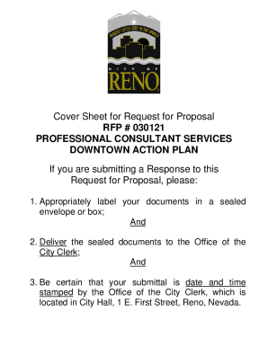 Fillable Online Cover Sheet for Request for Proposal RFP # 030121 ...