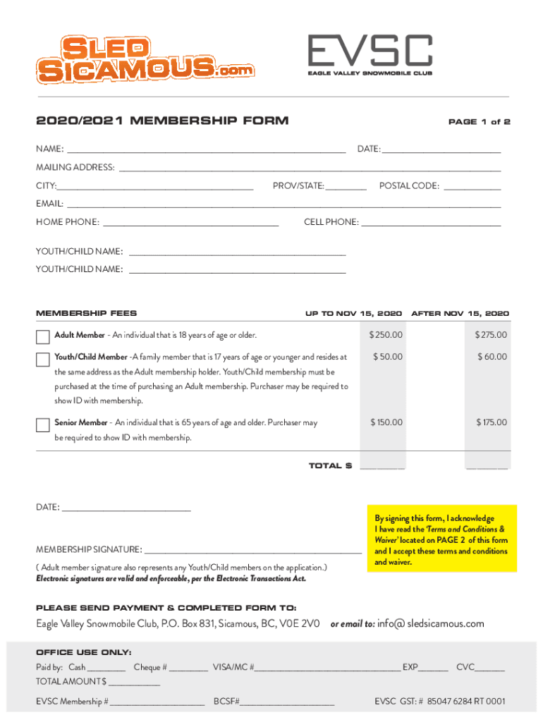 Fillable Online ADVENTURER REGISTRATION FORM - Gulf States ... Fax ...