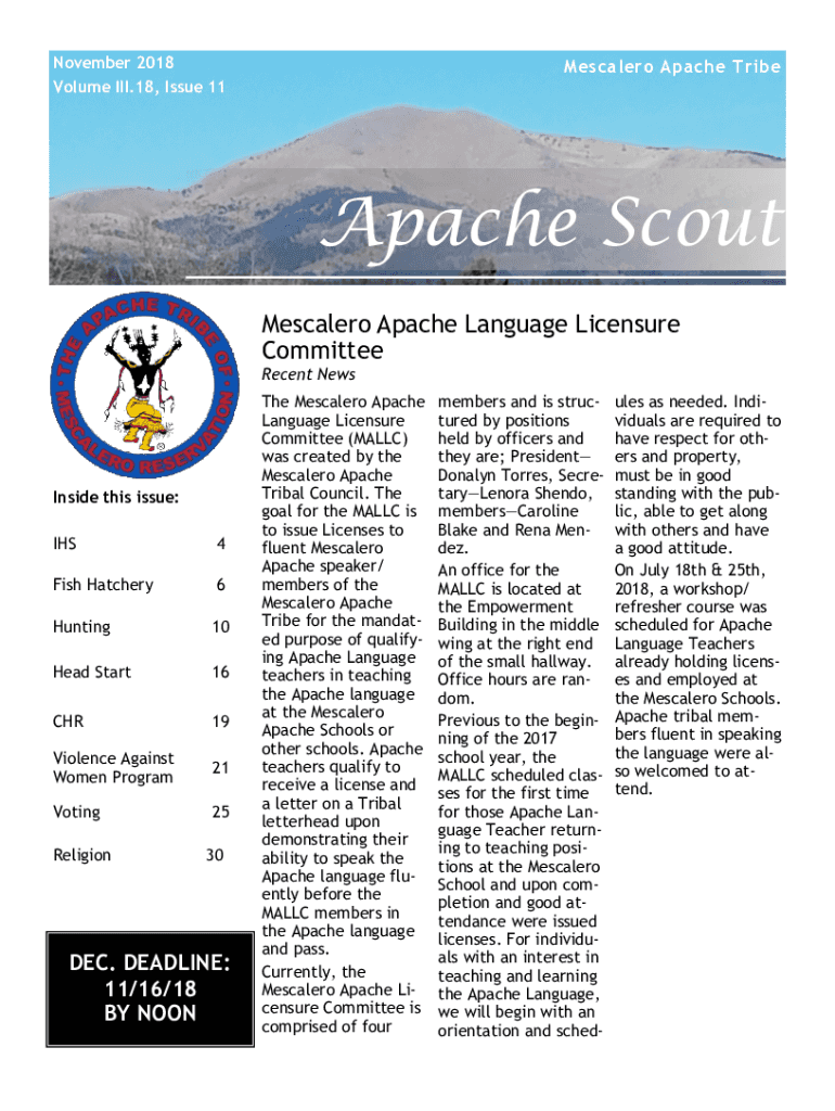 Fillable Online Apache Scout Fax Email Print - pdfFiller