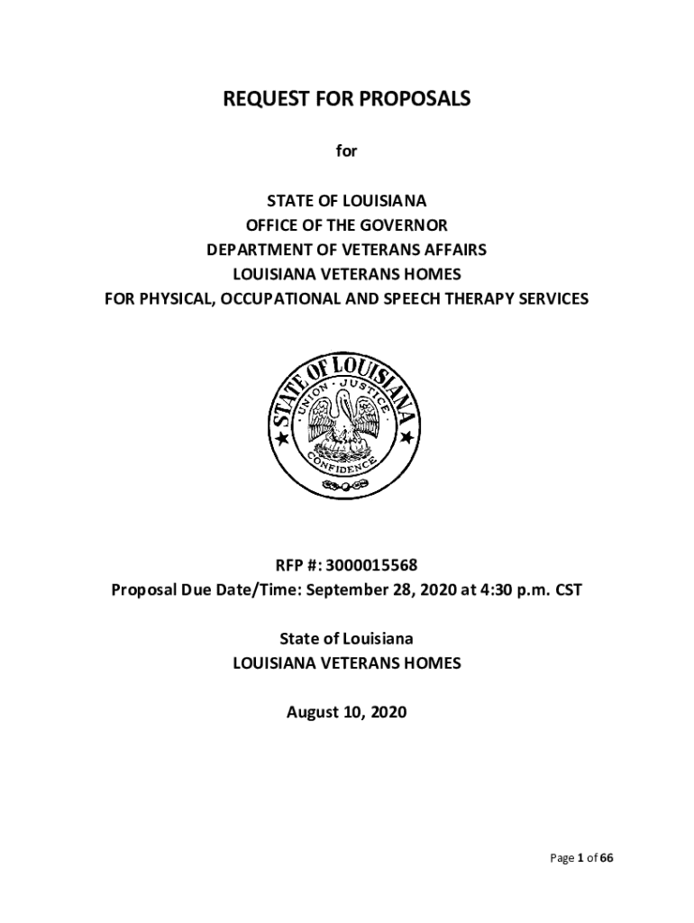 Fillable Online PDF Professional Services RFP Template - Louisiana.gov Fax Email Print - pdfFiller