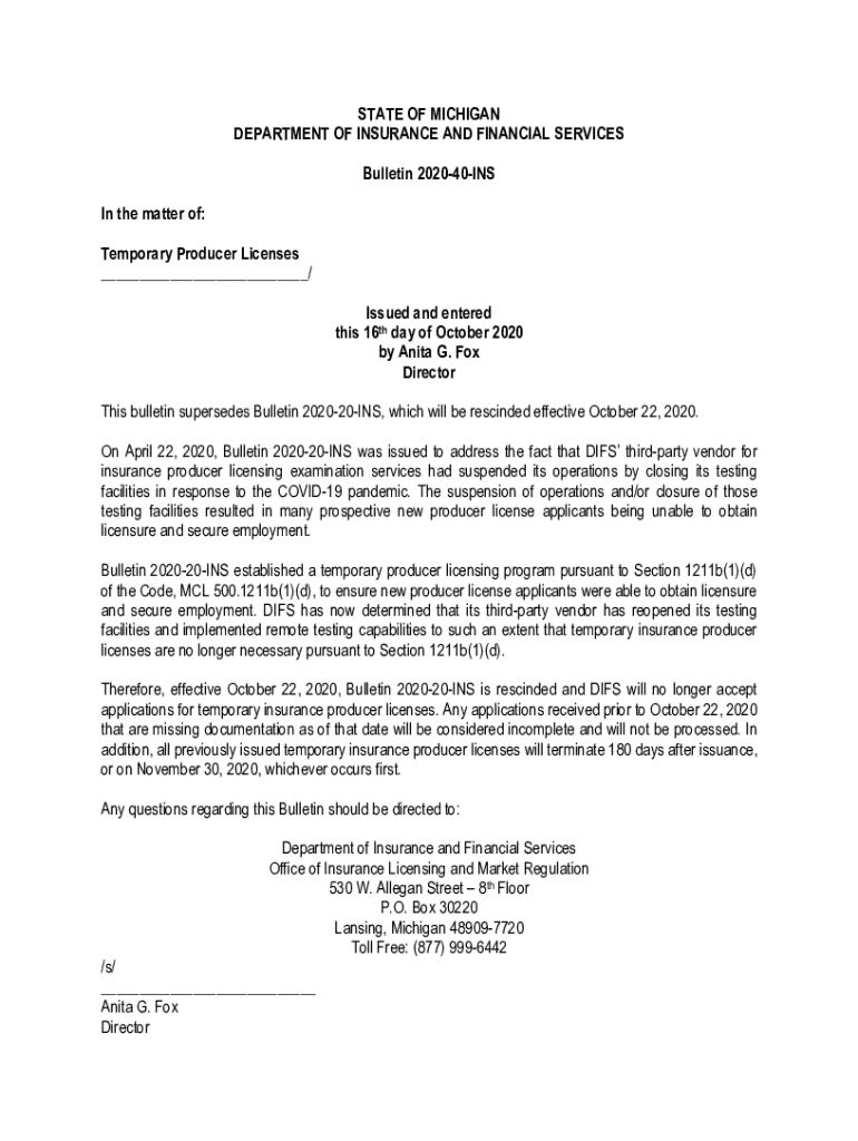 Fillable Online Michigan Insurance License State RequirementsKaplan ...