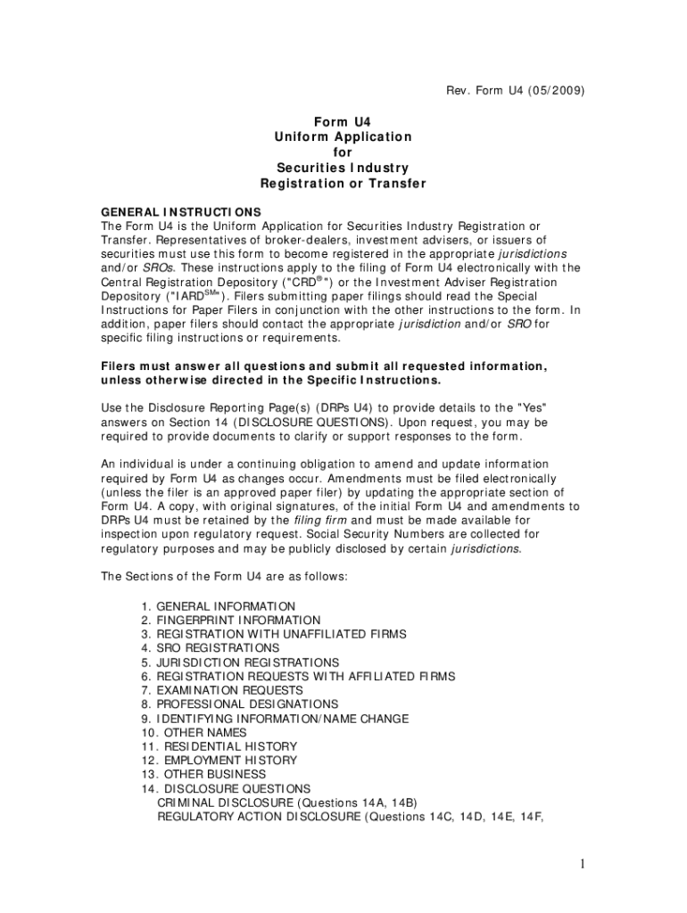 Fillable Online ag ny form u4 uniform application for securities ...