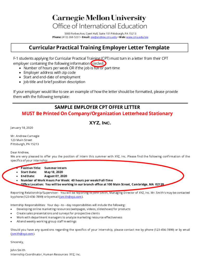 Cmu Acceptance Letter - Fill Online, Printable, Fillable, Blank | pdfFiller