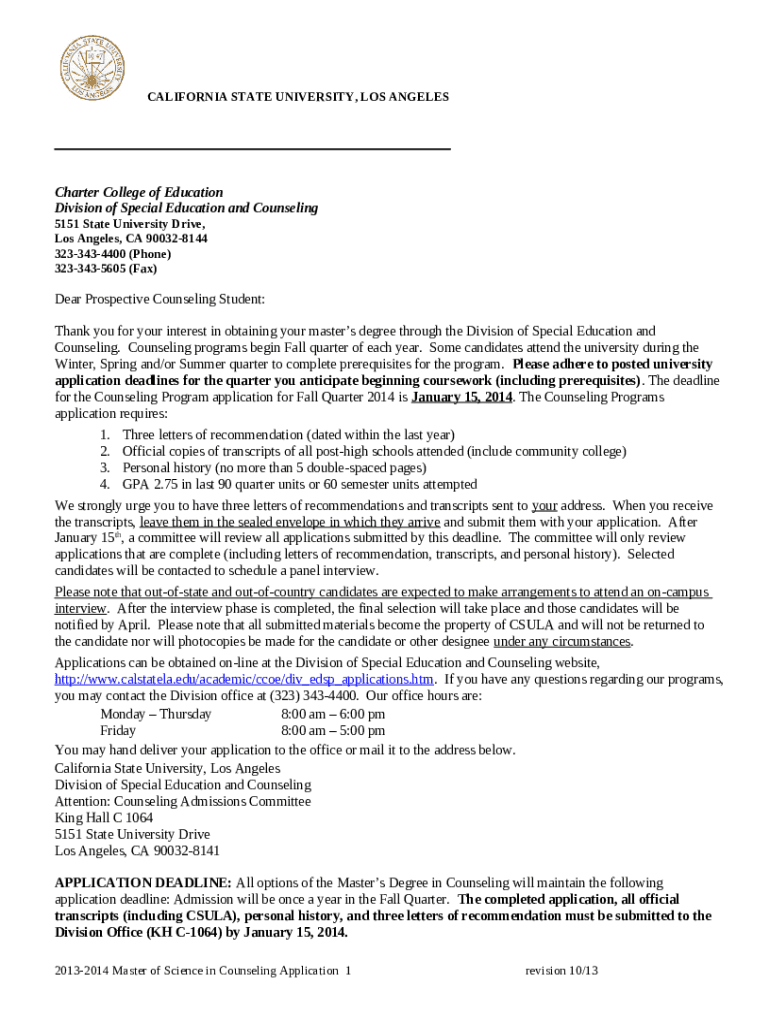 5151 State University Drive, Doc Template | pdfFiller