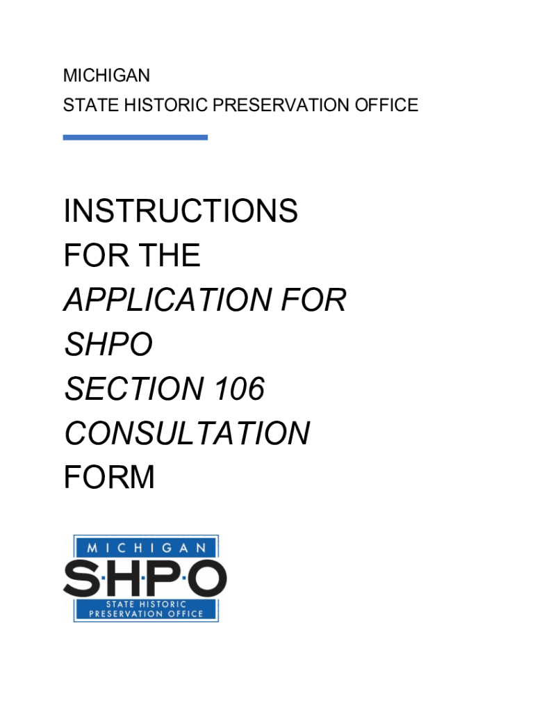 Fillable Online instructions for the application for shpo section 106 ...