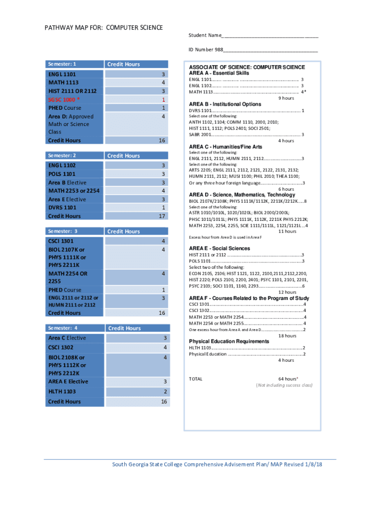 Fillable Online Fillable Online sgc Program map - South Georgia State ...