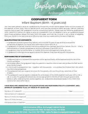 Fillable Online Godparent Form - cloudfront.net Fax Email Print - pdfFiller