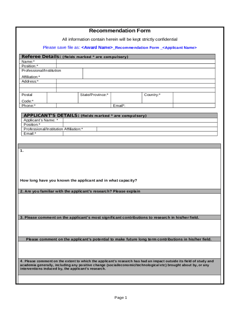 Recommendation - Elsevier Doc Template | pdfFiller