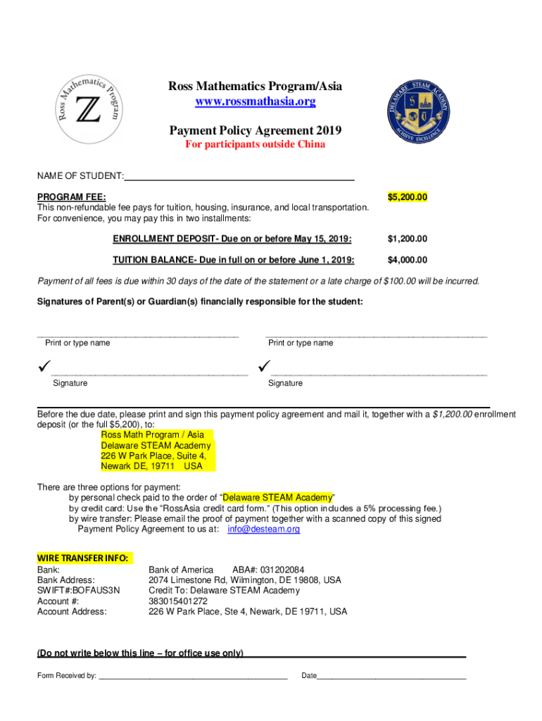 Fillable Online Arrival Information for Ross/Asia - Ross Mathematics ...