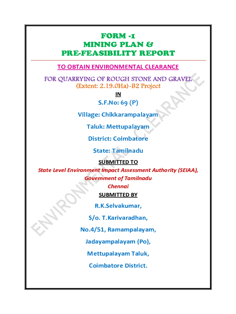 Fillable Online FOR QUARRYING OF ROUGH STONE AND GRAVEL Fax Email Print ...