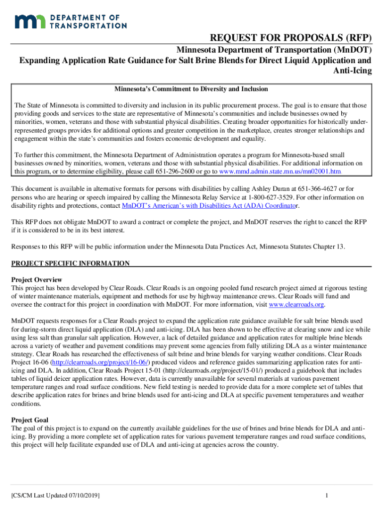 Fillable Online Expanding Application Rate Guidance for Salt Brine ...