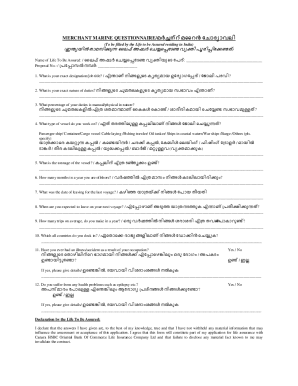 Fillable Online Merchant Marine Questionnaire We thank you for ...