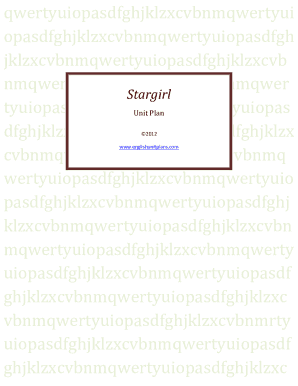Fillable Online Stargirl. Unit Plan Fax Email Print - pdfFiller