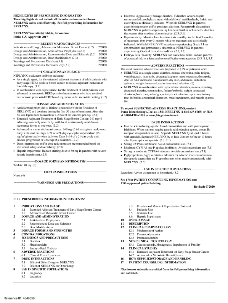 Fillable Online highlights of prescribing info Fax Email Print - pdfFiller