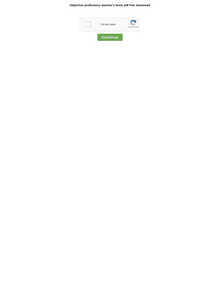 Objective Proficiency Teacher's Book Pdf - Fill Online, Printable ...