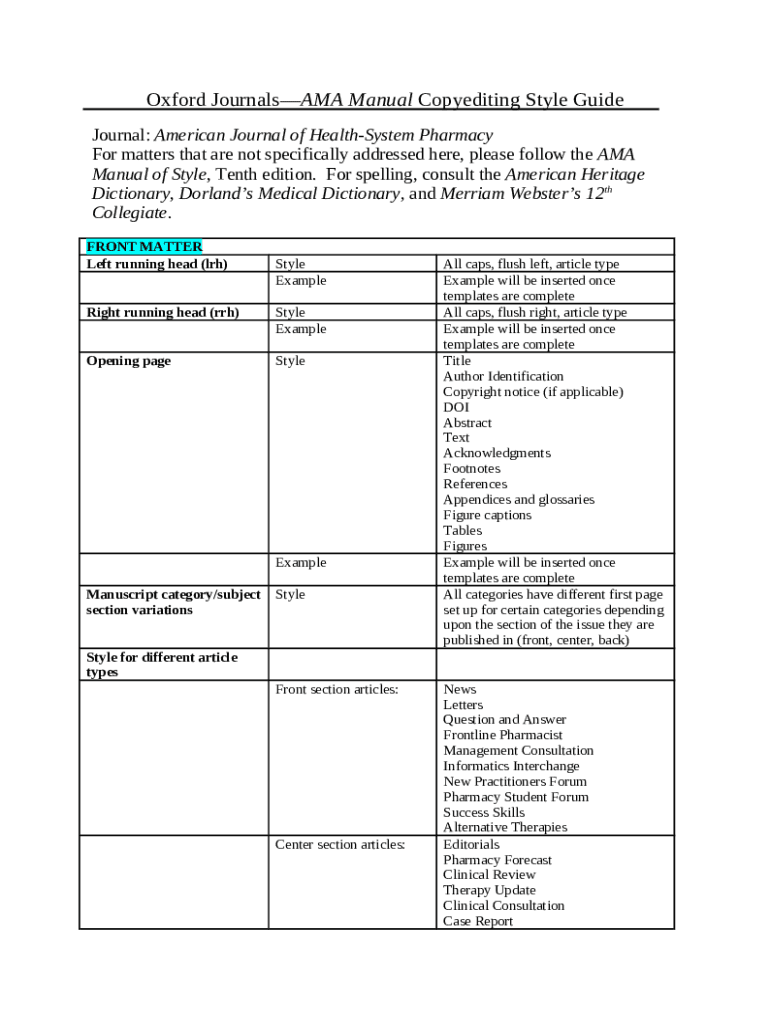 TnQ Books and Journals Pvt Ltd - Copyediting Style Guide Doc Template ...