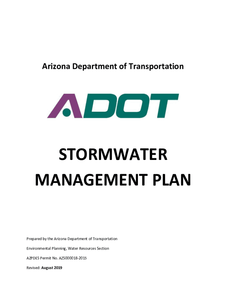 Fillable Online ADOT MS4 Stormwater Management Plan Fax Email Print - pdfFiller