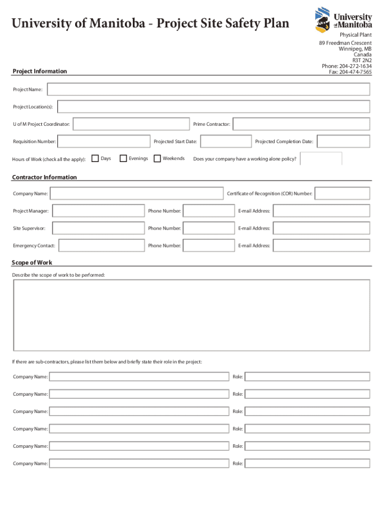 Fillable Online Site Safety Plan - Fillable Form. Adobe Designer ...