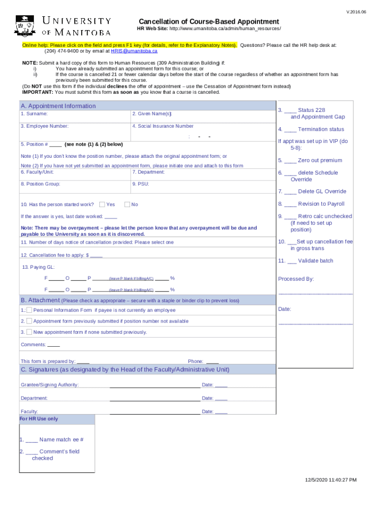 Short-Term/Part-Time Academic/Student Appointment Doc Template | pdfFiller