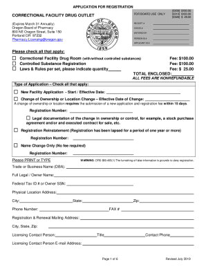 Fillable Online APPLICATION FOR REGISTRATION CORRECTIONAL FACILITY Fax ...