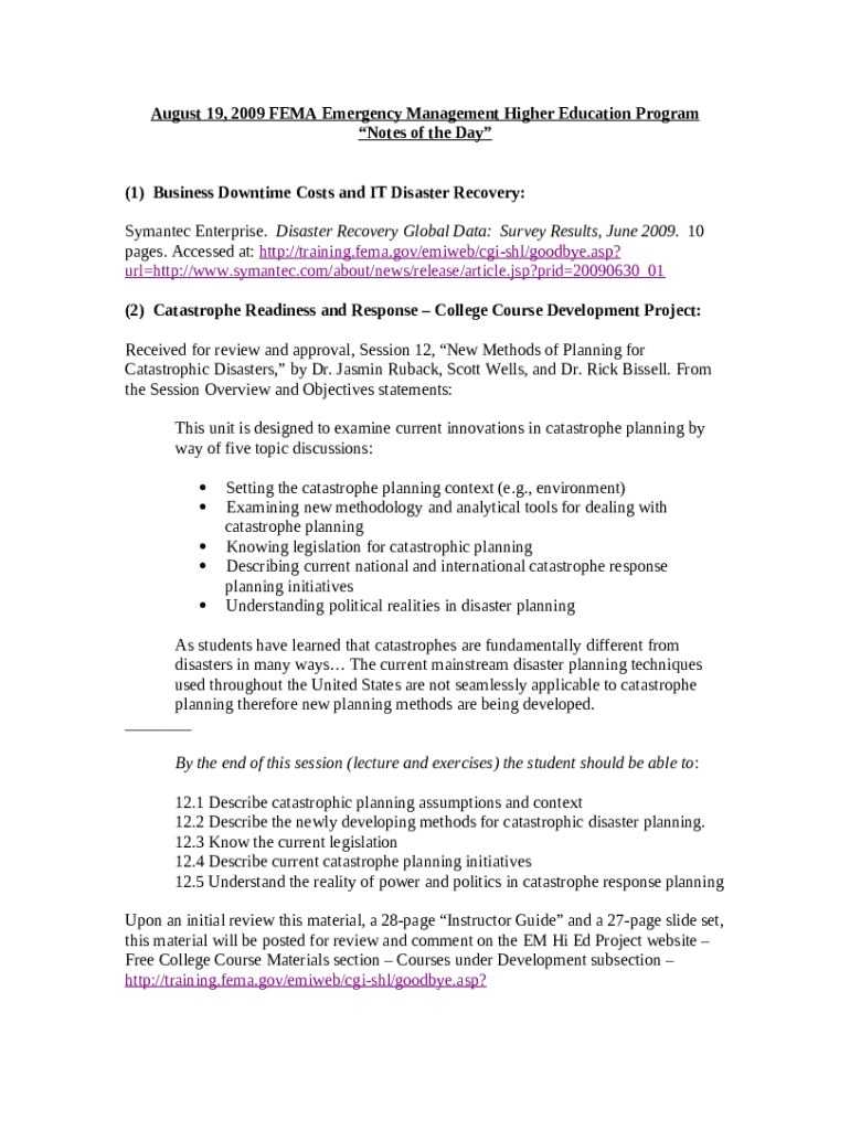 fema power outage template pdf printable blank Doc Template | pdfFiller