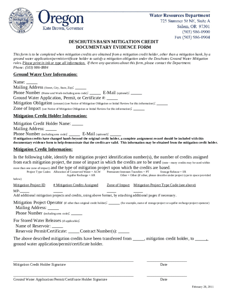 Water Resources Department : Mitigation Banks : Mitigation ... Doc ...