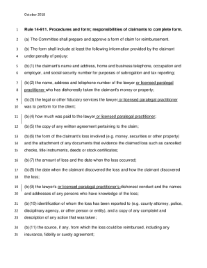 Fillable Online 1 Rule 14-911. Procedures and form; responsibilities of ...