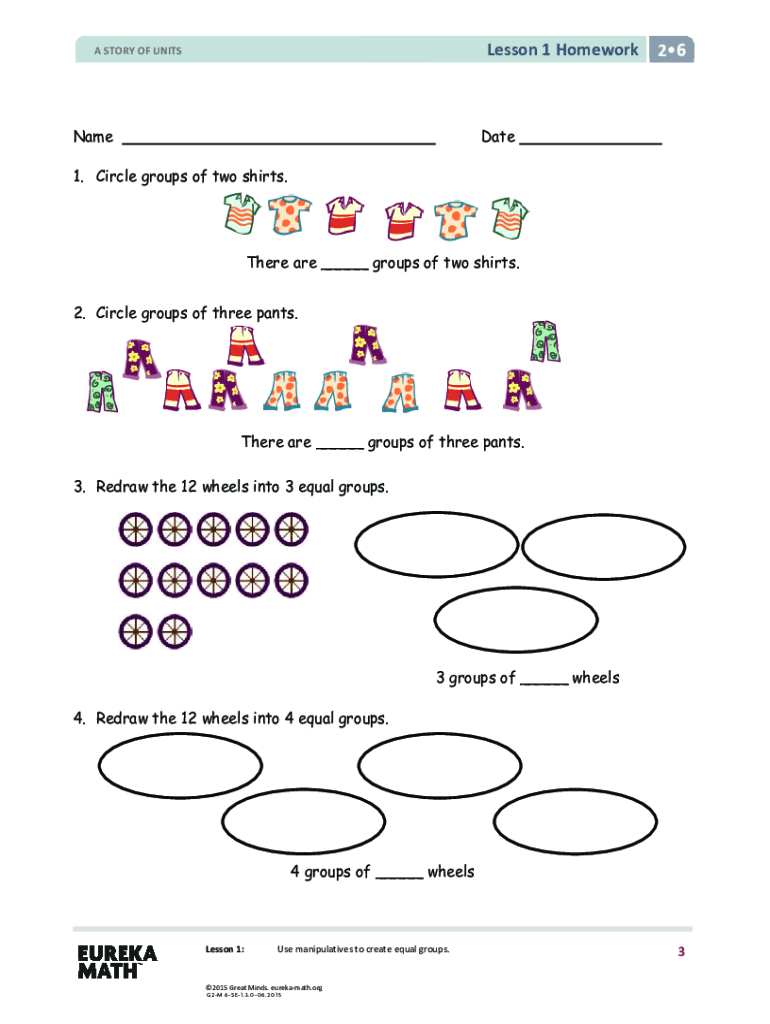 Fillable Online 2 A STORY OF UNITS Lesson 1 Homework Fax Email Print - pdfFiller