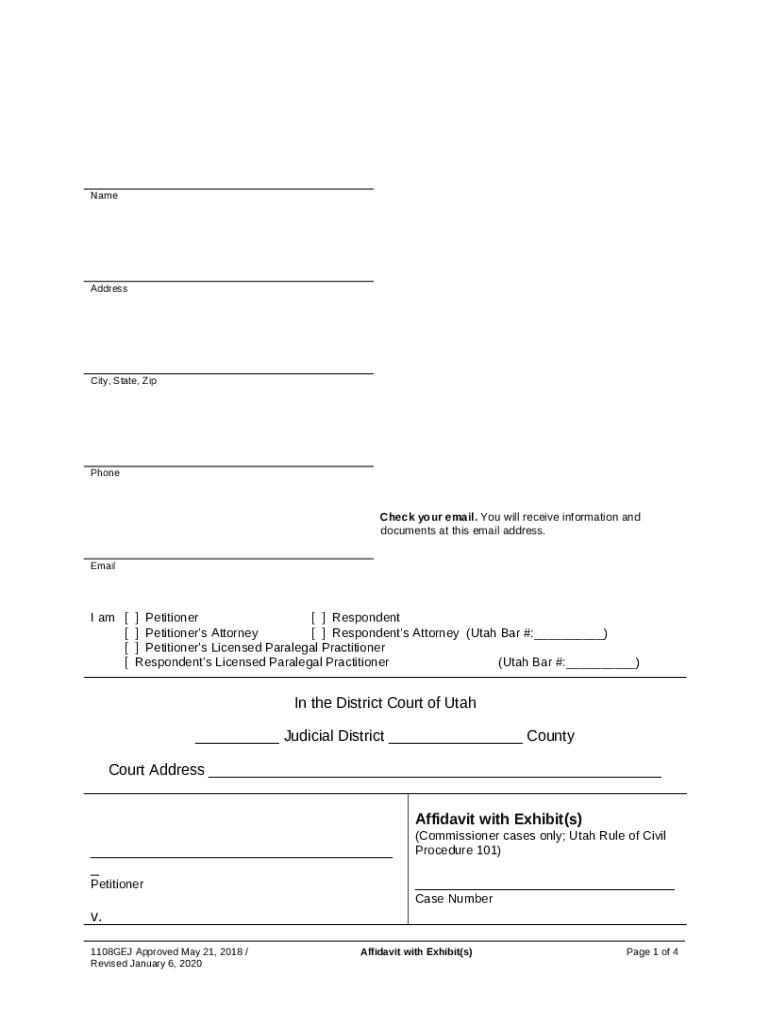 Affidavit with Exhibit(s) (Commissioner cases only). Affidavit with Exhibit(s) (Commissioner ...