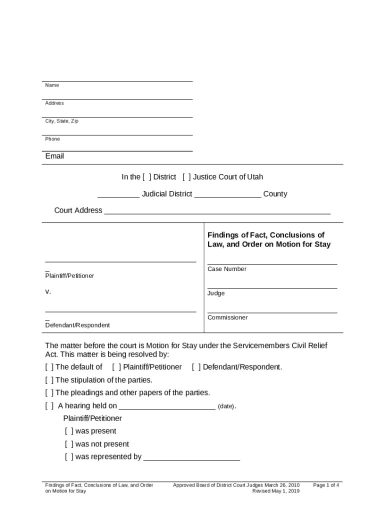 Findings of Fact, Conclusions of Law, and Order on Motion ... Doc ...