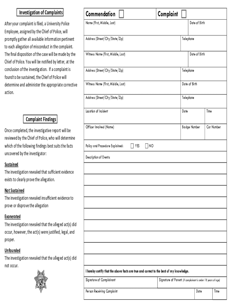 Fillable Online Workplace investigations 101: What to do when employee ...