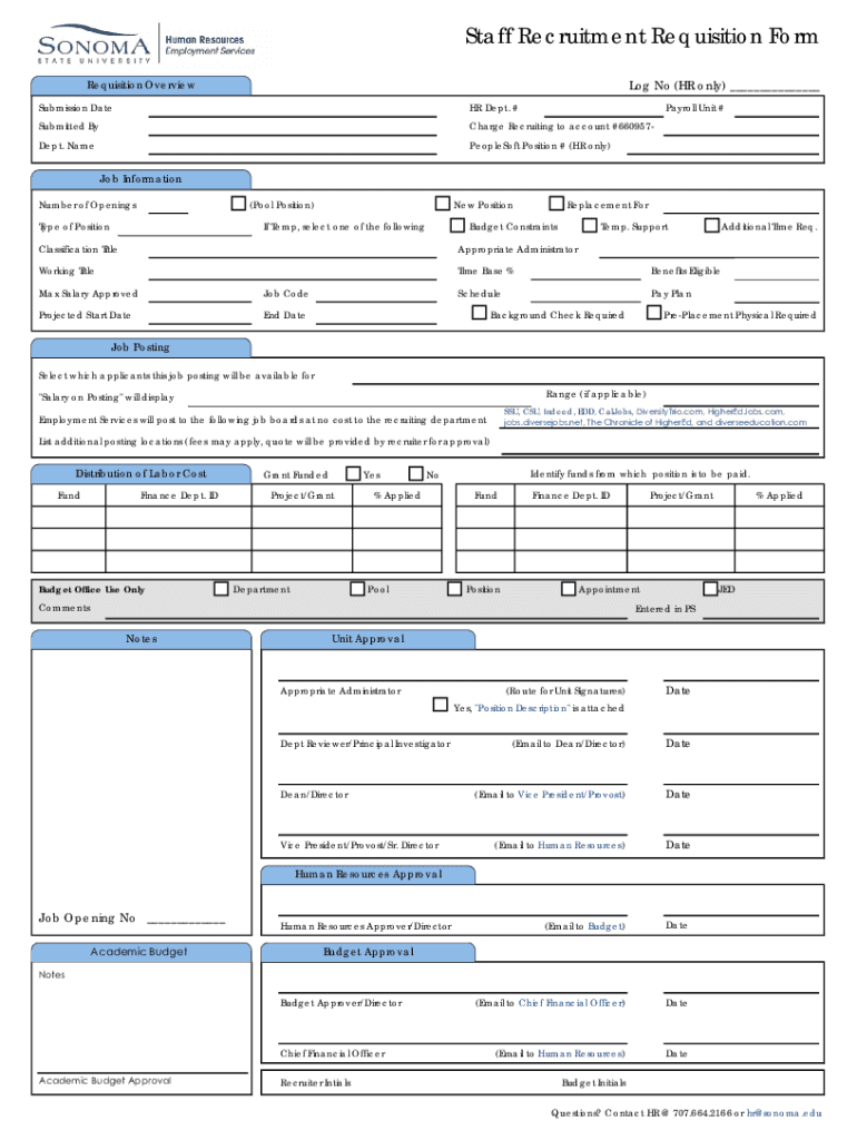 Fillable Online Recruitment Request Form - Fill Online, Printable ...
