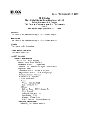 Fillable Online pubs usgs Open-File Report 2012-1259 SP GCM.doc Mars ...